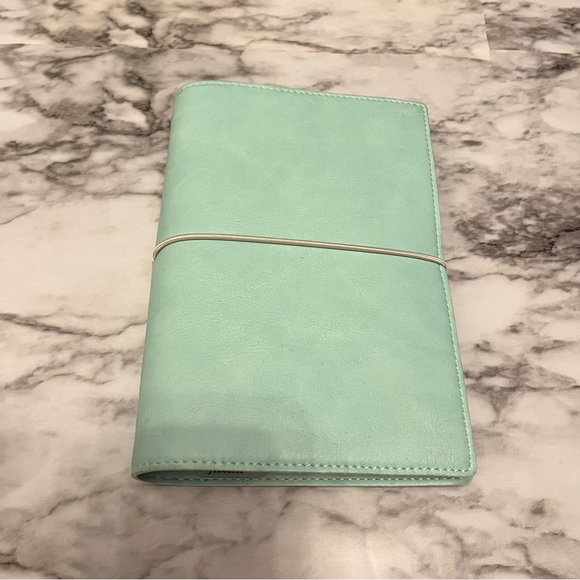 filoFAX | Office | Filofax Planner Personal Size In Aqua Diary | Poshmark